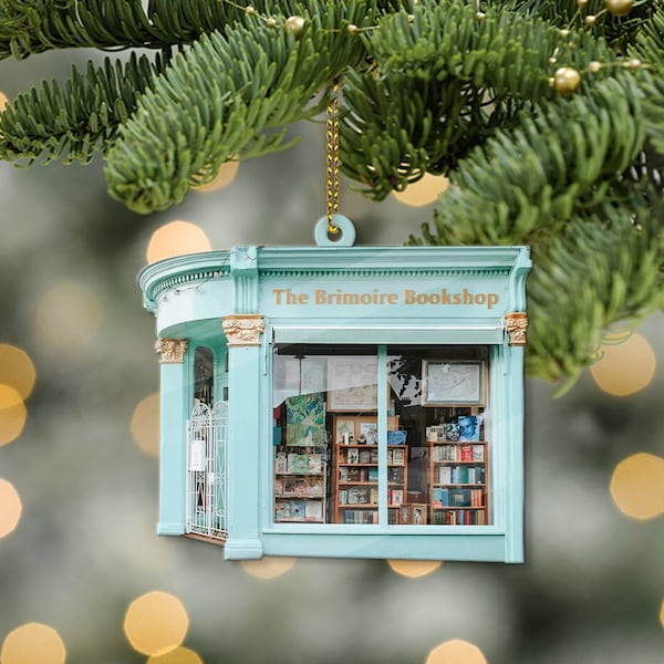 Christmas Bookstore Ornament - Etsy