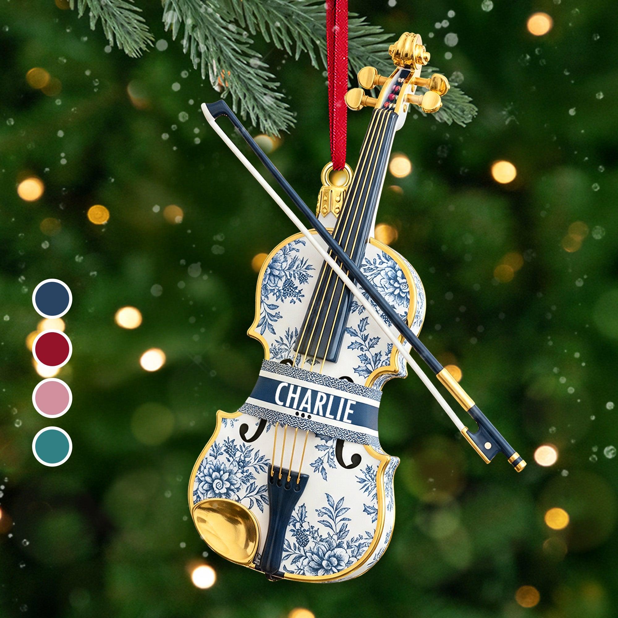 FREE GIFTBOX & CARD Personalized Violin Toile De Jouy Christmas ...