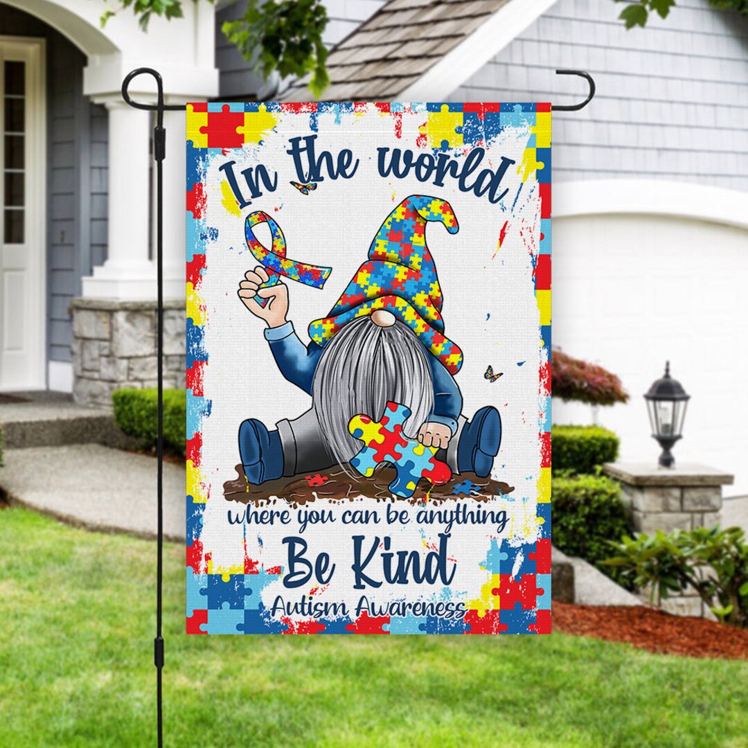 Autism Awareness Garden Flag, Autism Awareness Puzzle Flag, Autism ...