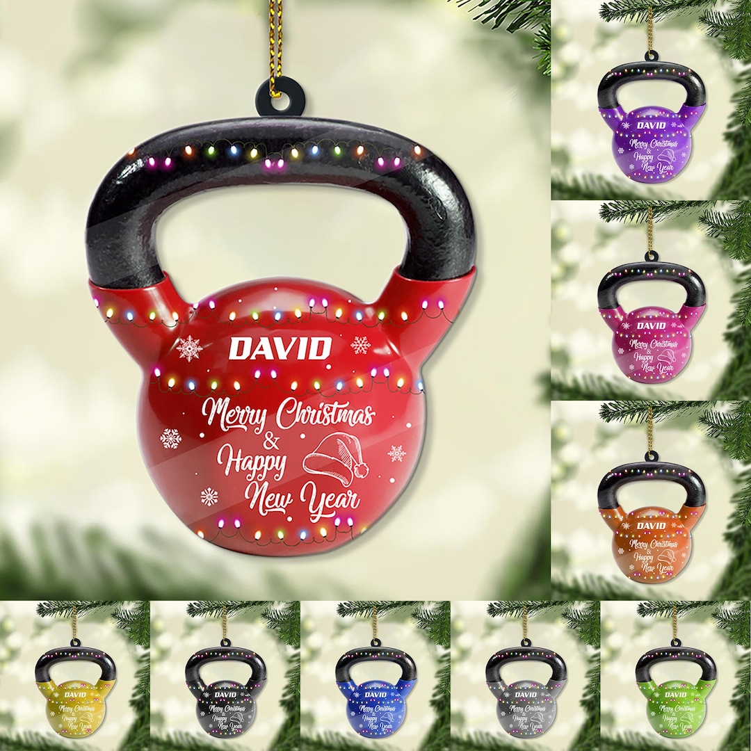 Personalized Fitness Christmas Ornament ,4202dumbbell Fitness Keepsake ...