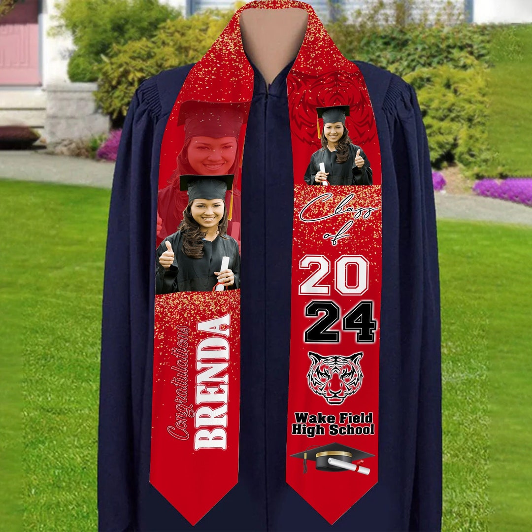 Personalized Congrats 2024 Graduation Stole, Graduation Stole Custom ...