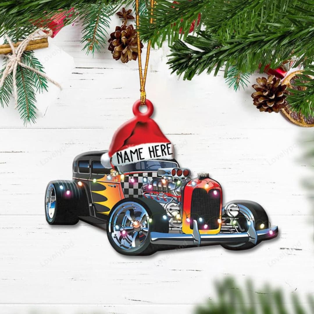 Personalized Hot Rod Christmas Ornament , Hot Rod Keepsake ,hot Rod ...