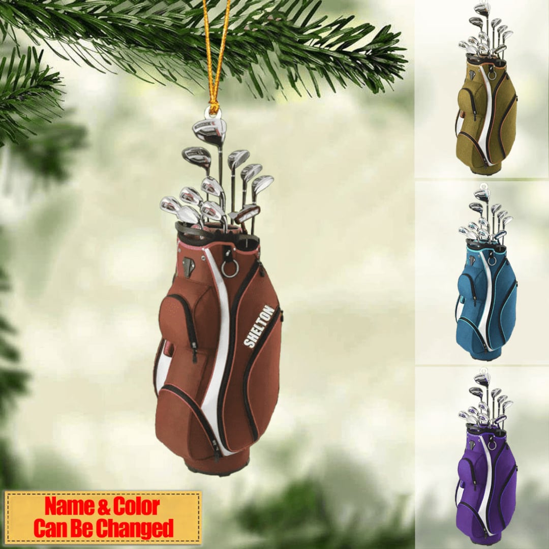 Personalized Golf Bag Christmas Ornament , Golf Bag Keepsake, Golf ...