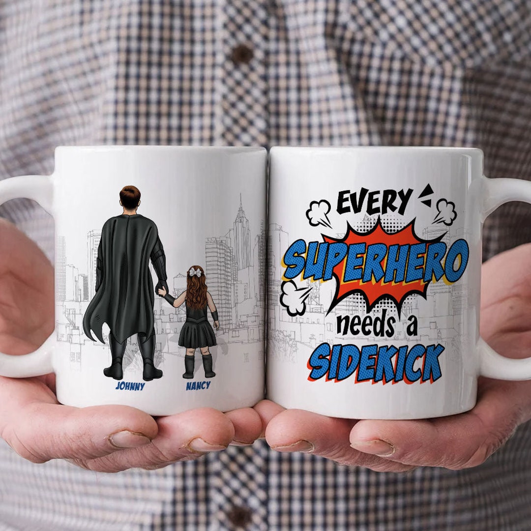 Personalized Superhero Dad Mug, Father's Day Mug, Best Dad Ever Mug ...