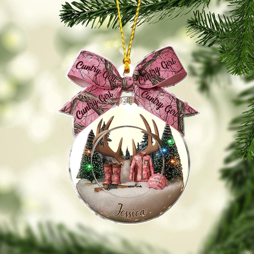 FREE GIFTBOX & CARD Personalized Hunting Christmas Ornament, Hunting ...