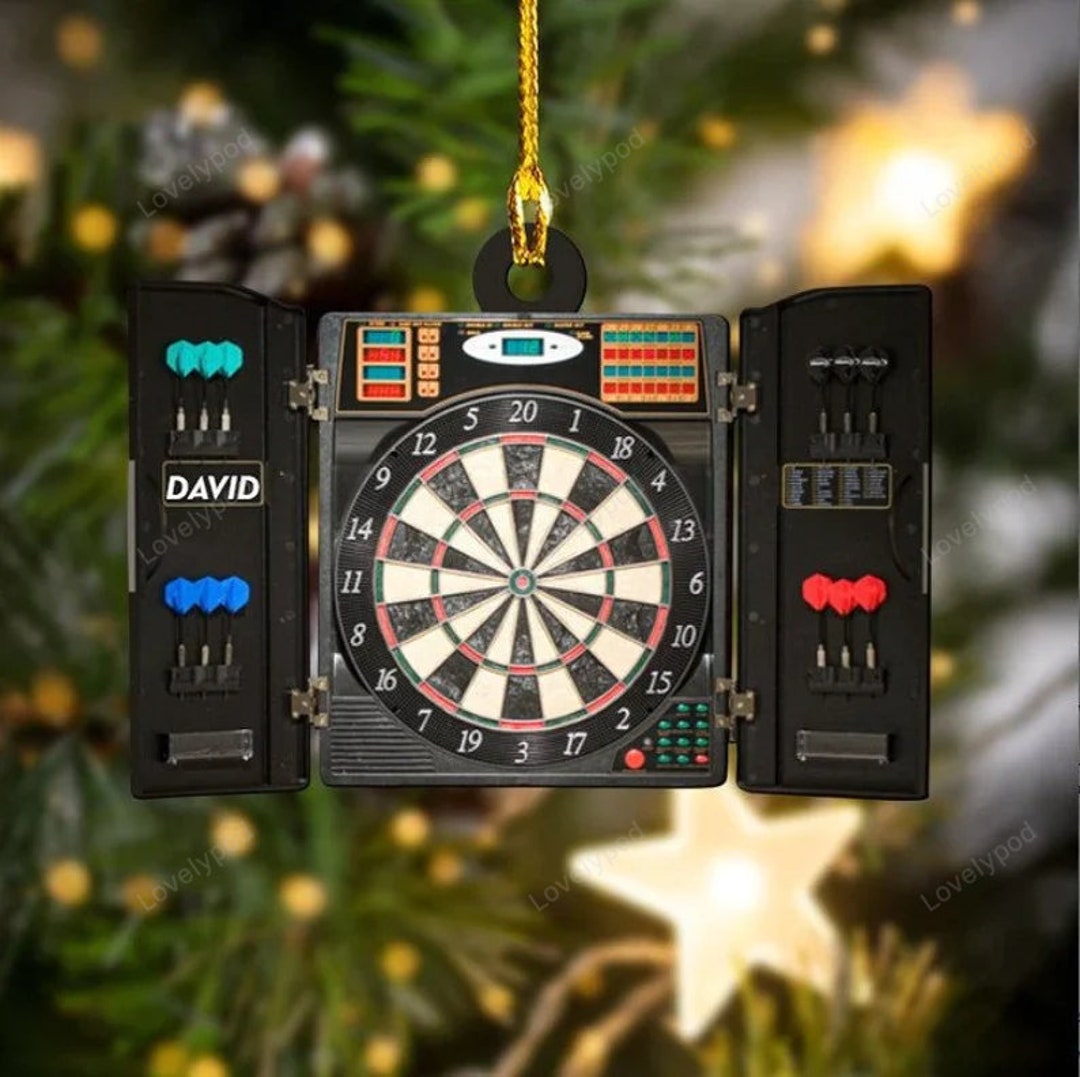 FREE GIFTBOX & CARD Personalized Dart Christmas Ornament , Dart ...