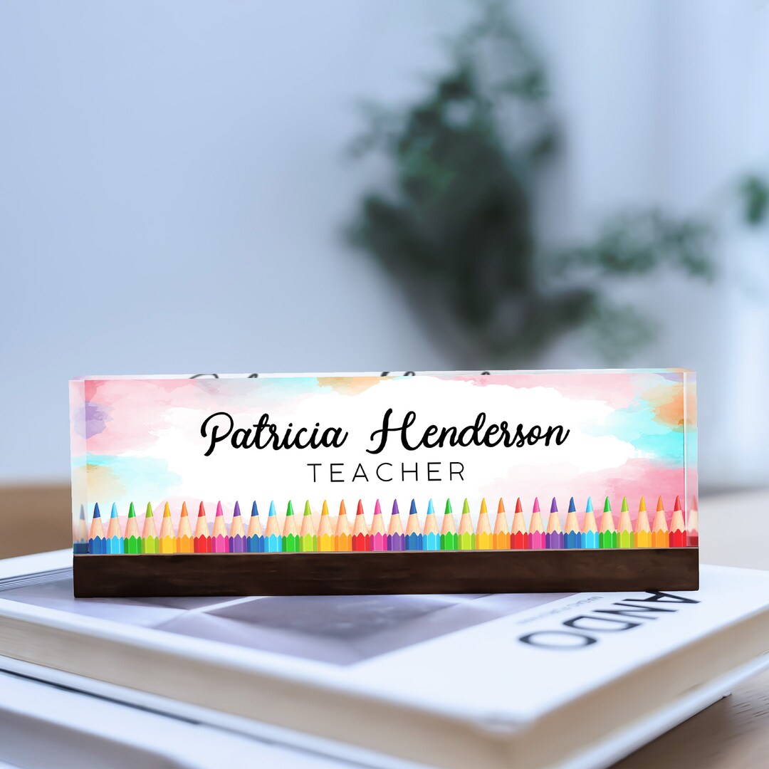 Personalized Teacher Desk Name Plate, Classroom Decor, Teacher ...