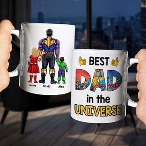 Personalized Superhero Dad Mug, Father's Day Mug, Best Dad Ever Mug ...