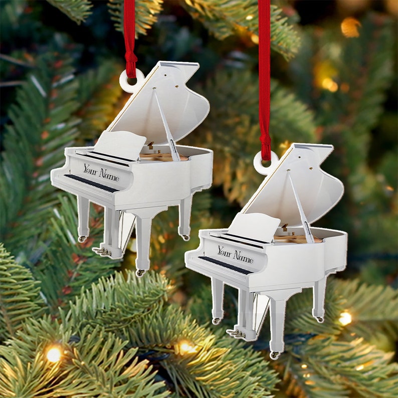 FREE GIFTBOX & CARD Personalized Piano Christmas Ornament for Christmas ...