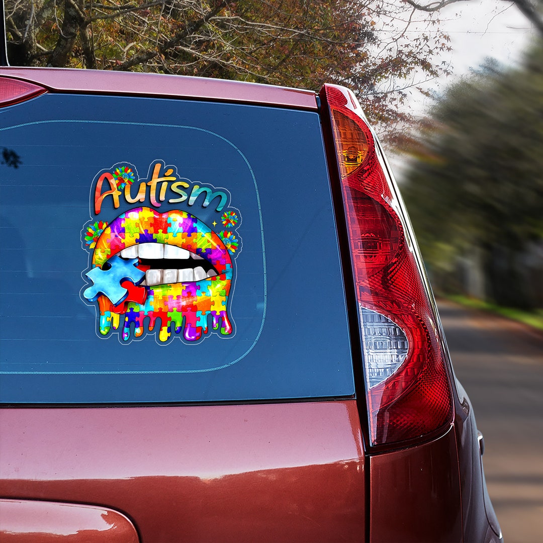 Autism Awareness Lips Decal for Truck Window Car Accessories 3D ...