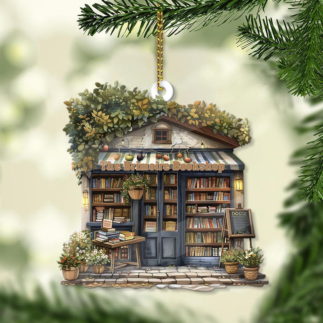 Personalized Bookstore Christmas Ornament 2024, Bookshop Keepsake, Gift ...