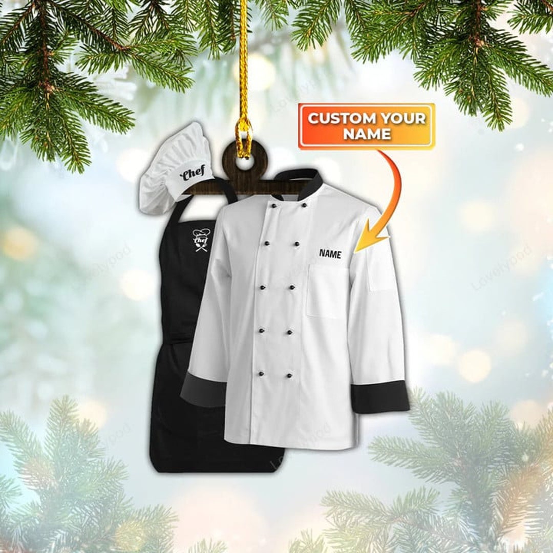 Personalized Chef Ornament ,chef Uniform Accessories Christmas Tree ...