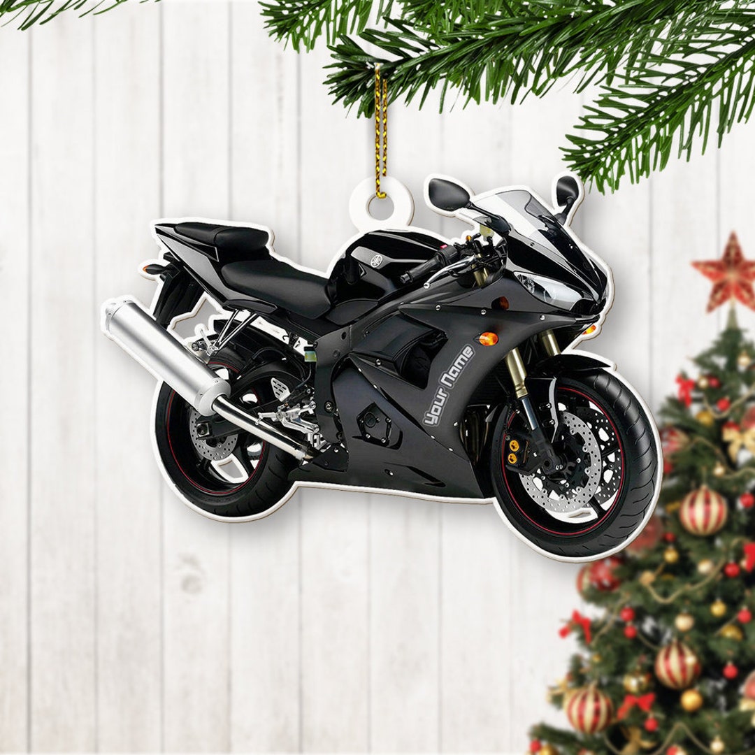 Personalized Motorcycle Christmas Tree Ornament, Gift for Motorbike ...