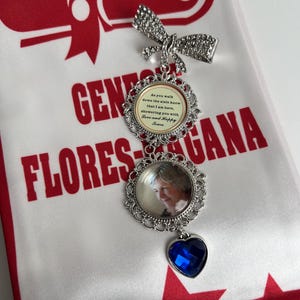 Personalized Memorial Graduation Photo Brooch Pin - Grad Gown Memorial Pin, Graduation Photo ...