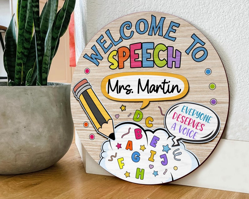 Personalized Teacher Sign, Classroom Door Hanger, Teachers Appreciation ...