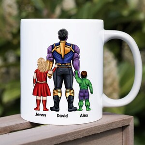 Personalized Superhero Dad Mug, Father's Day Mug, Best Dad Ever Mug ...