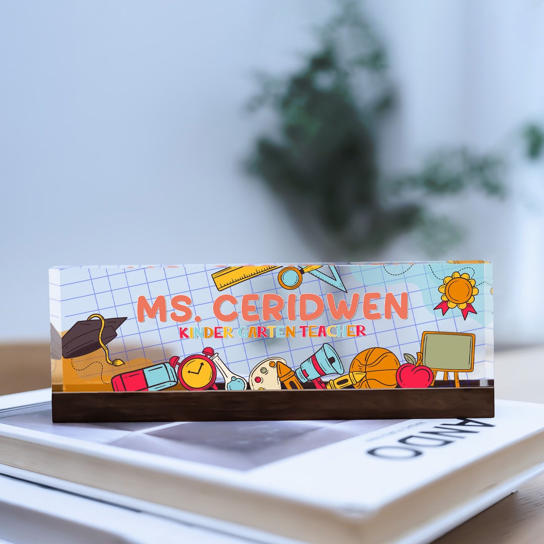Personalized Teacher Desk Name Plate, Classroom Decor, Teacher ...