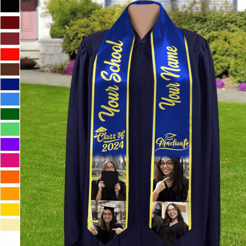 Personalized Congrats 2024 Graduation Stole, Graduation Stole Custom ...