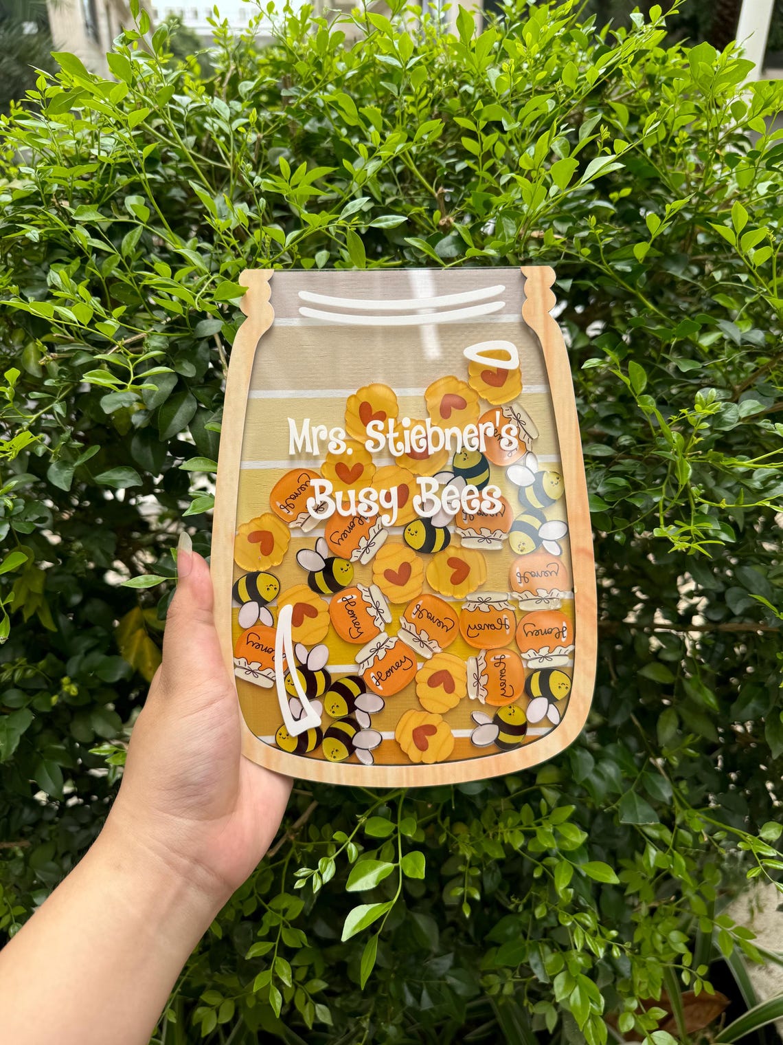 Personalised Honey Bee Reward Jar, Gift for Teacher, Colorful Classroom ...