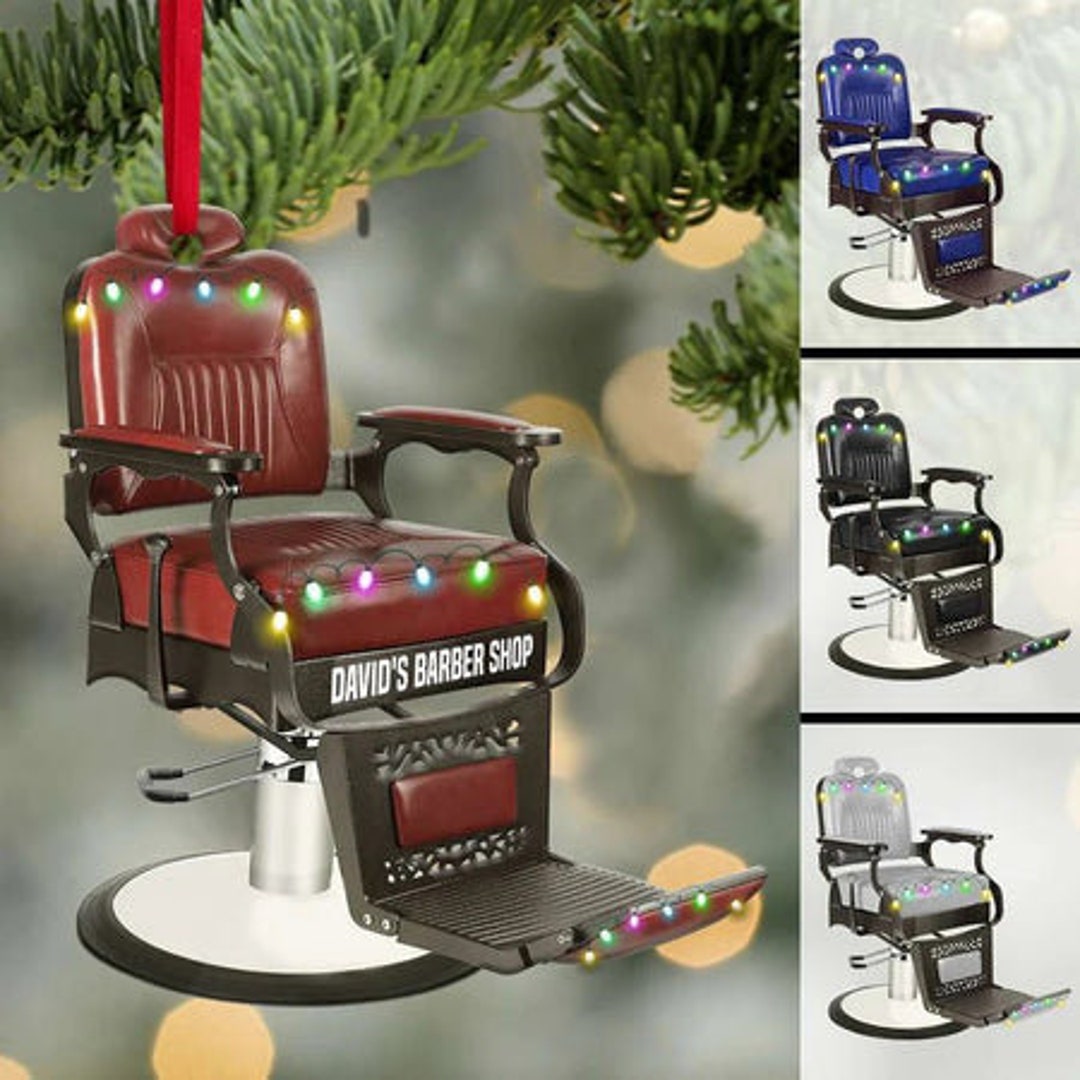 Personalized Barber Chair Christmas Ornament ,barber Chair Keepsake ...