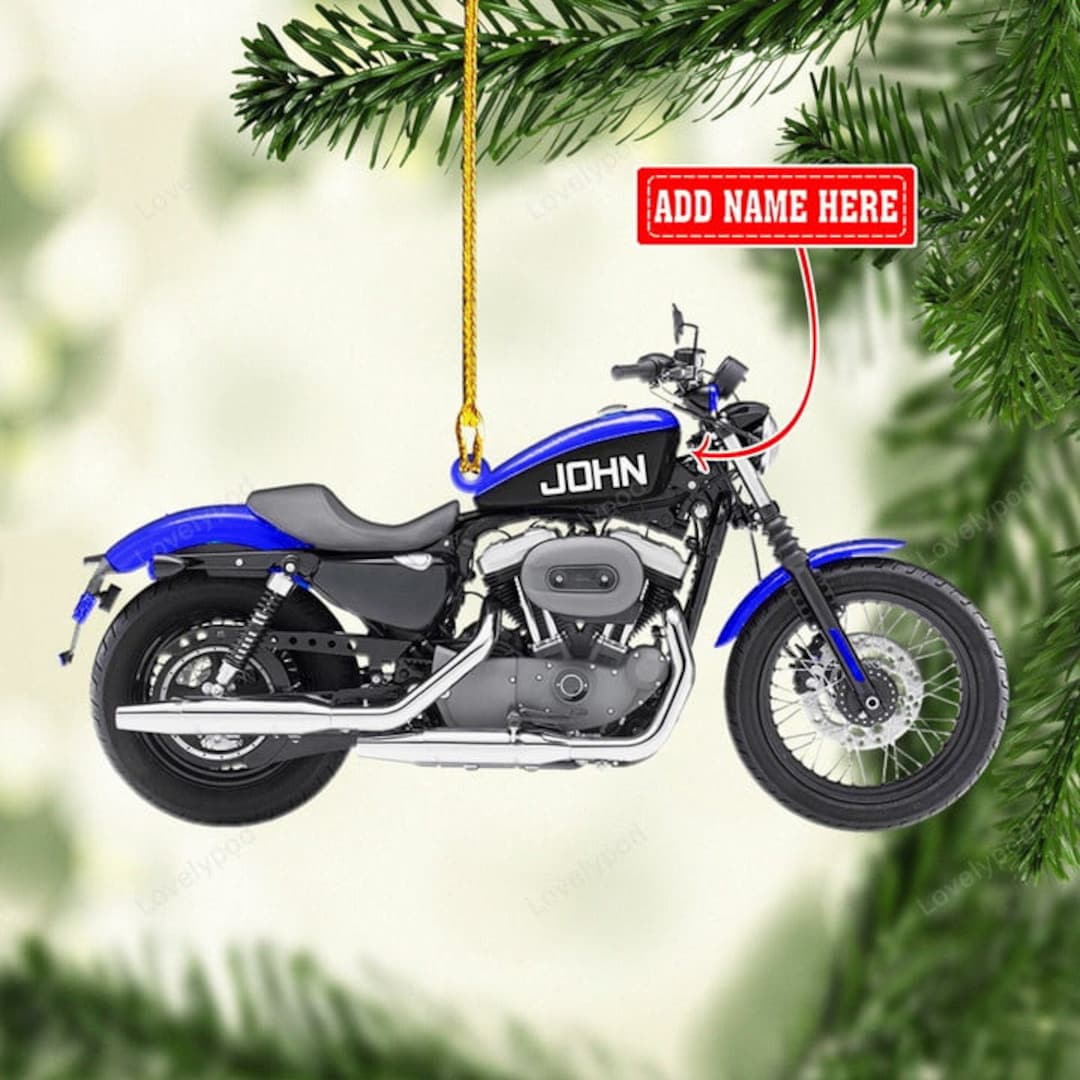 Personalized Motorcycle Christmas Ornament 2024, Motorcycle Keepsake ...