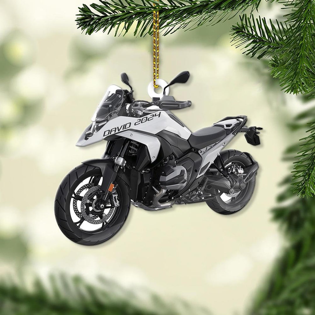 FREE GIFTBOX & CARD Personalized Motorcycle Christmas Tree Ornament ...