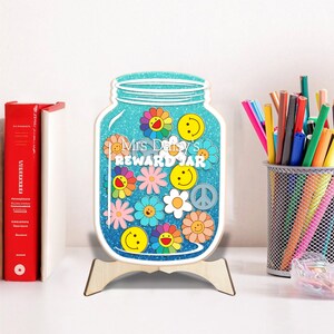 Personalized Flowers Reward Jar, Back to School Gift, Magnetic Reward ...