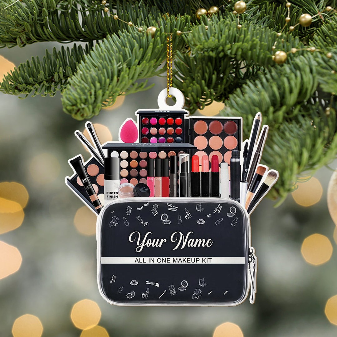 Personalized Make-up Box Christmas Ornament, Make-up Set Ornament, Make ...