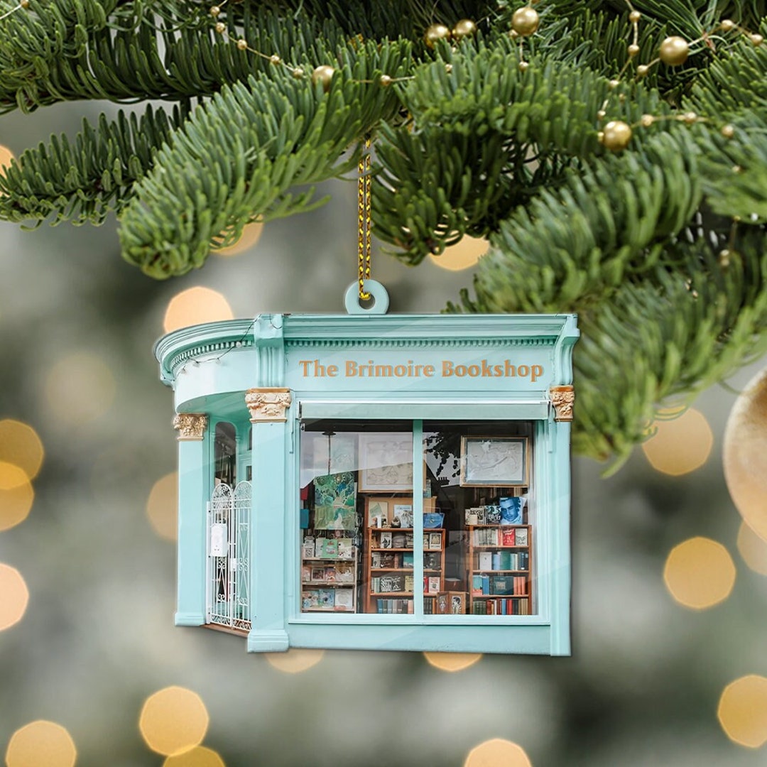 Personalized Bookstore Christmas Ornament , Bookshop Keepsake, Gift for ...