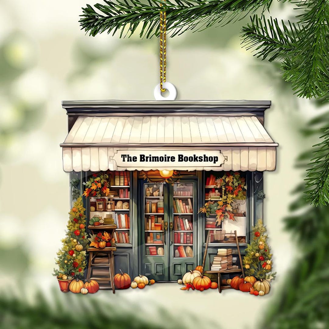 Personalized Bookstore Christmas Ornament , Bookshop Keepsake, Gift for ...
