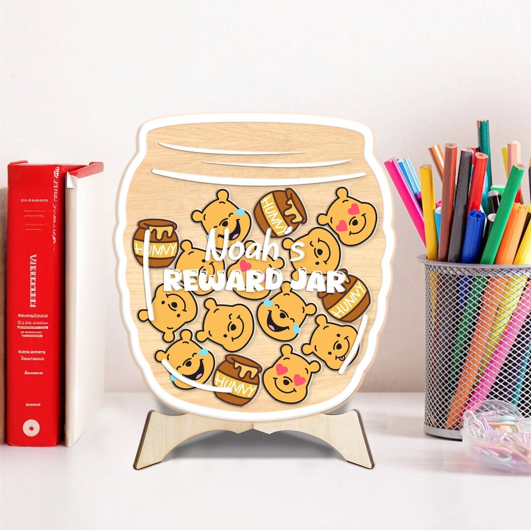 Personalized Reward Jar , Smiley Face, Gift for Teacher, Colorful ...