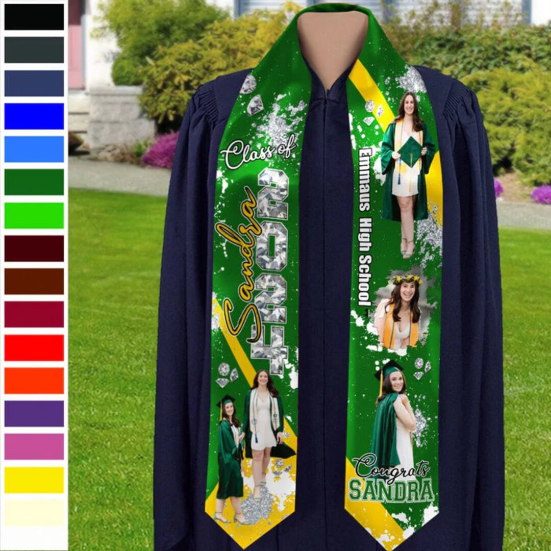 Personalized Congrats 2024 Graduation Stole, Graduation Stole Custom ...