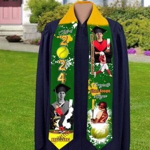 Personalized Congrats 2024 Graduation Stole, Portrait Photo Class of ...