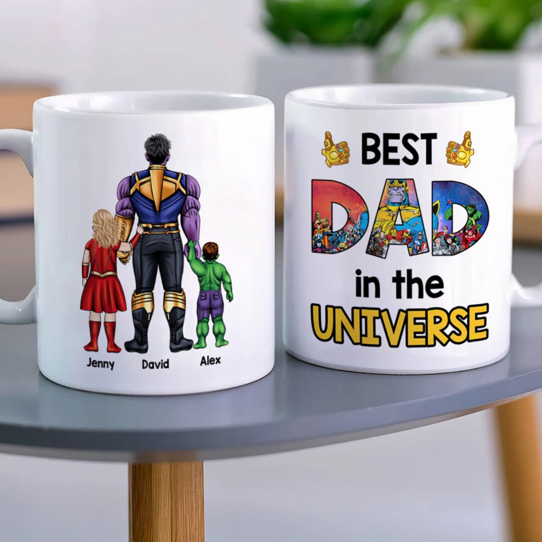 Personalized Superhero Dad Mug, Father's Day Mug, Best Dad Ever Mug ...