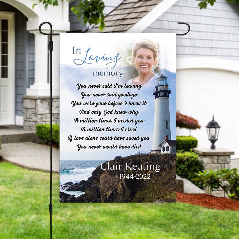 Memorial Garden Flag, in Loving Memory Of, Sympathy Flag, Commentary ...