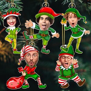 FREE GIFTBOX & CARD Personalized Elf Christmas Ornament: Funny Elf ...