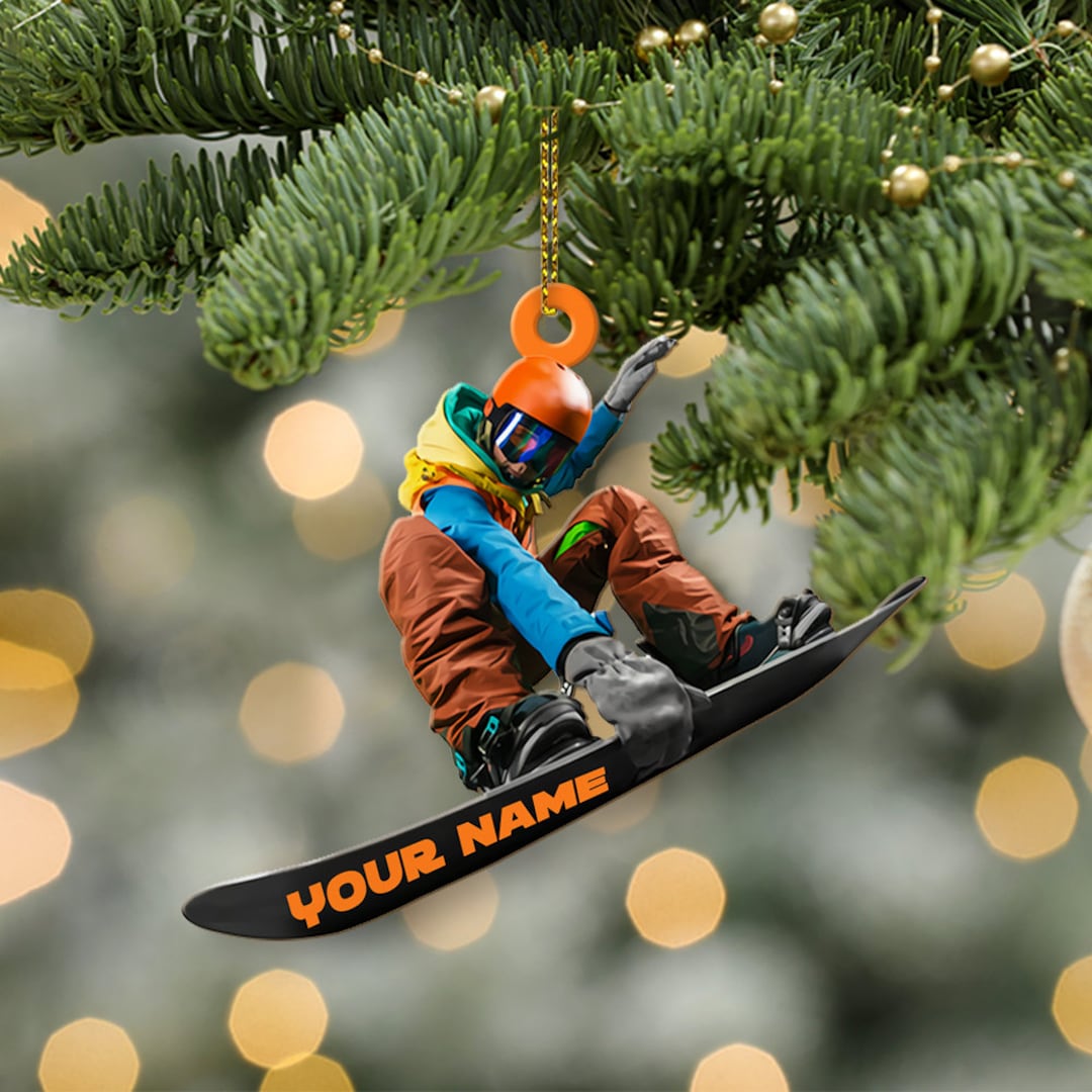 Personalized Snowboard Ornament 2023, Custom Winter Sports Ornaments ...
