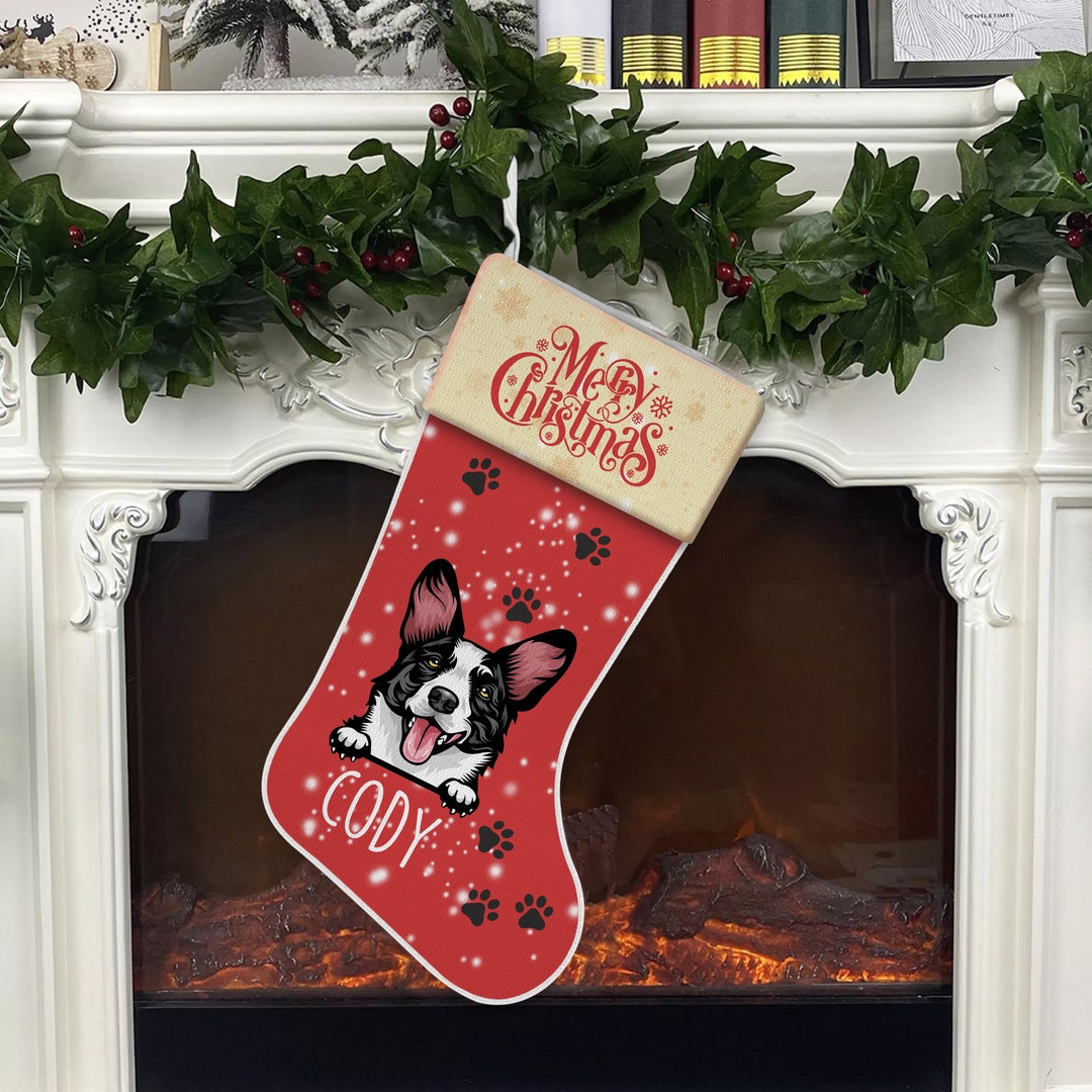 Personalized Dogs Stockings Christmas, Dogs Pet Stockings With Name ...