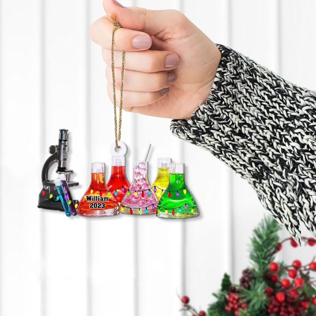 Personalized Glass Chemistry Christmas Ornament 2023, Glass Chemistry ...
