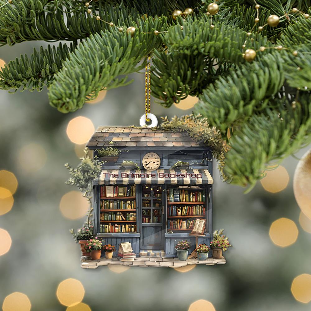 Personalized Bookstore Christmas Ornament , Bookshop Keepsake, Gift for ...
