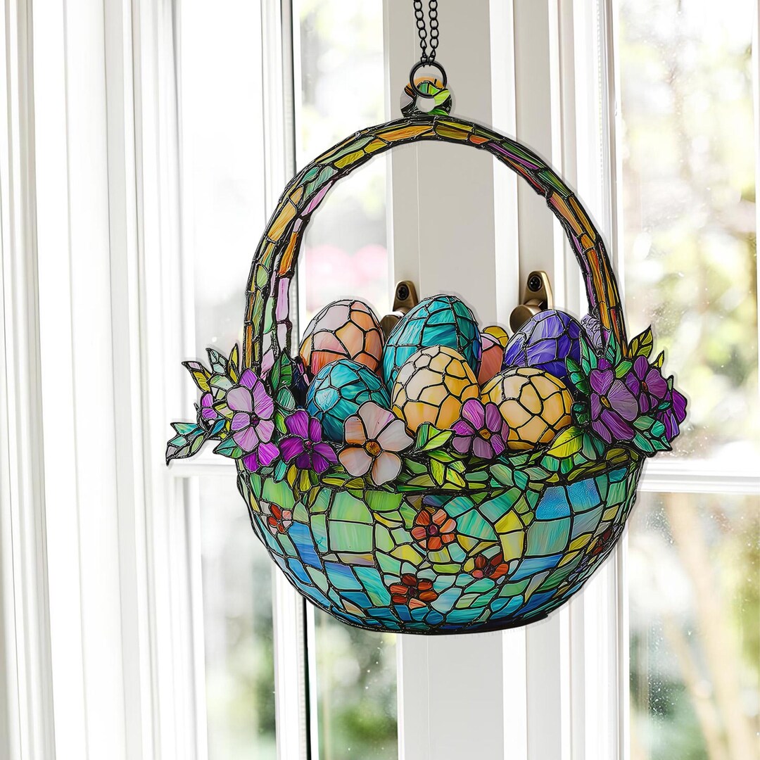 Easter Suncatcher, Easter Egg Window Decor, Easter Suncatcher, Egg ...
