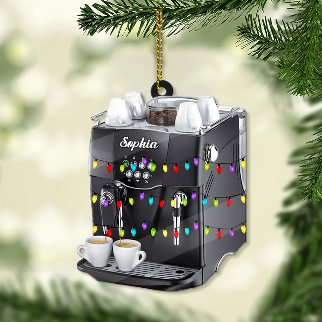 Personalized Coffee Machine Christmas Ornament 2023 Coffee - Etsy