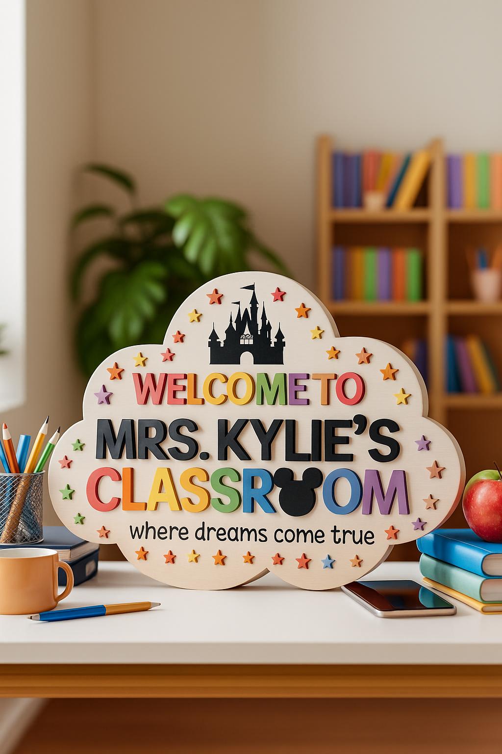 Personalized Disney Teacher Welcome Sign, Disney Class Wall Decor ...
