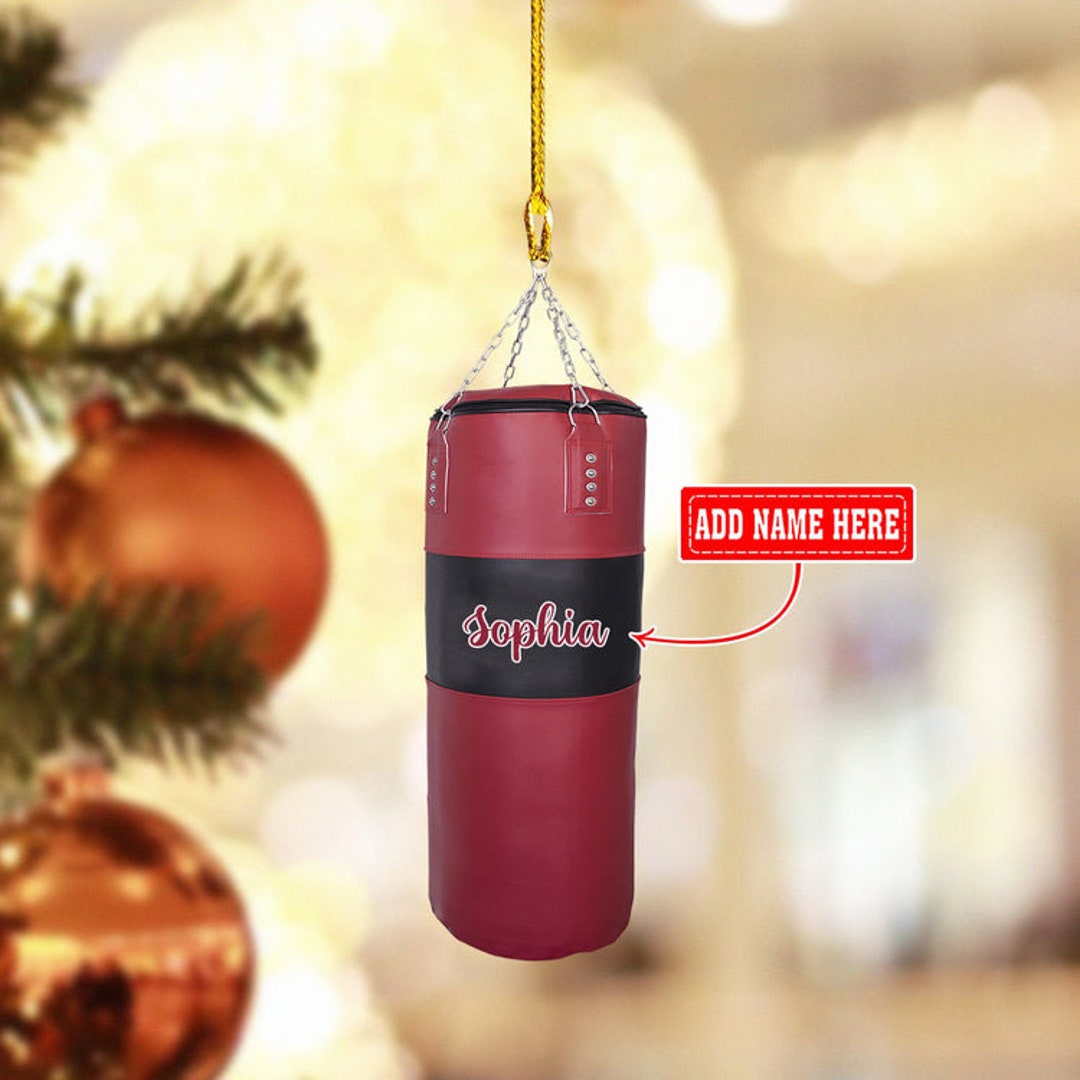 Personalized Boxing Christmas Ornament , Training Bags Boxing Keepsake ...
