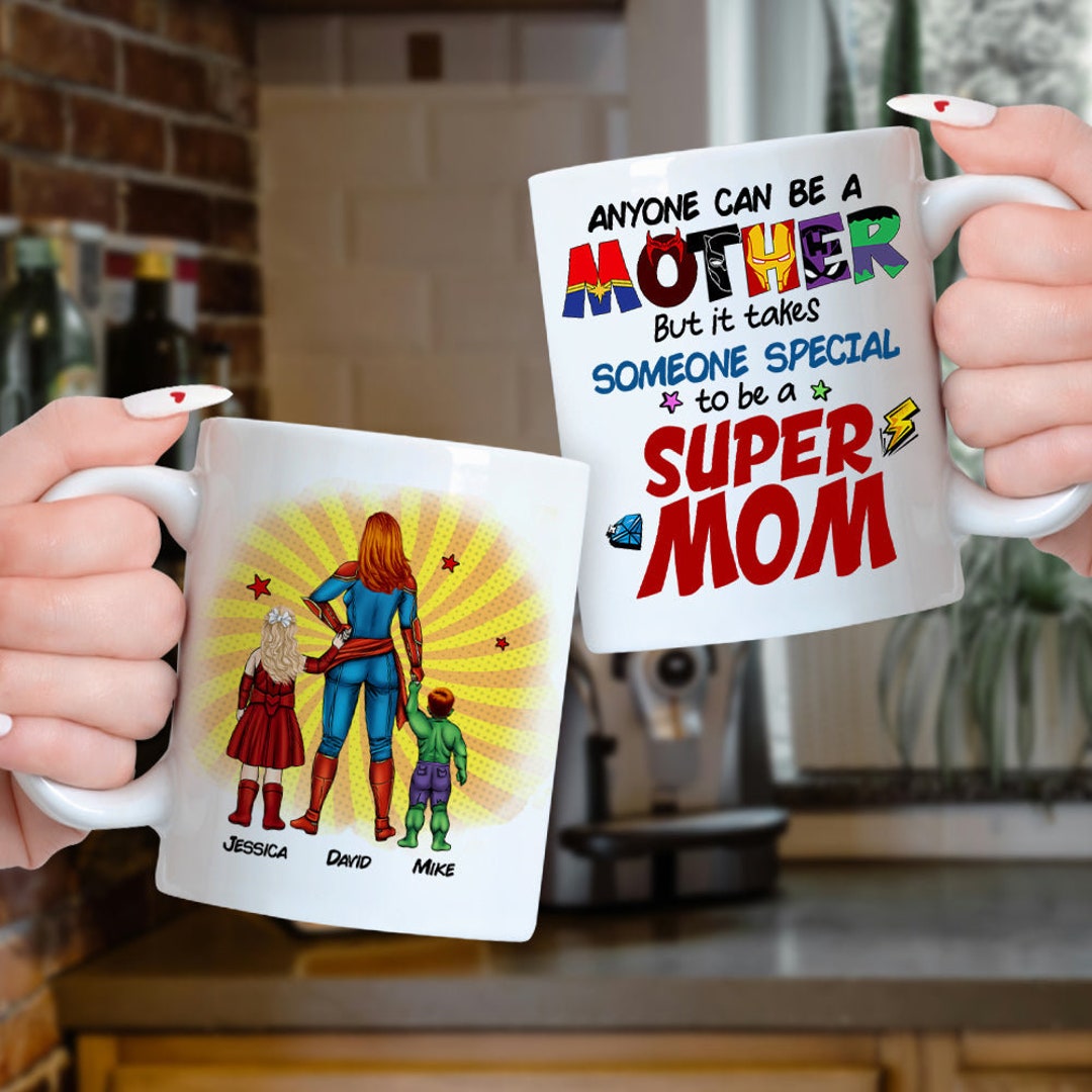 Personalized Superhero Mom Mug, Mother's Day Mug, Best Mom Ever Mug ...