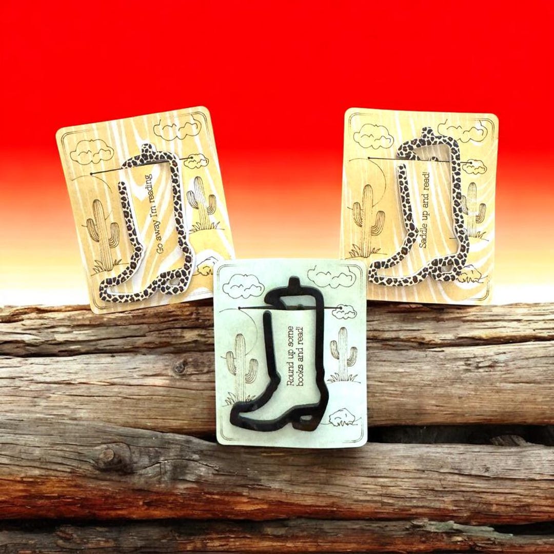 Cowboy Boot Bookmark – Western-themed Paperclip Bookmark for Book ...