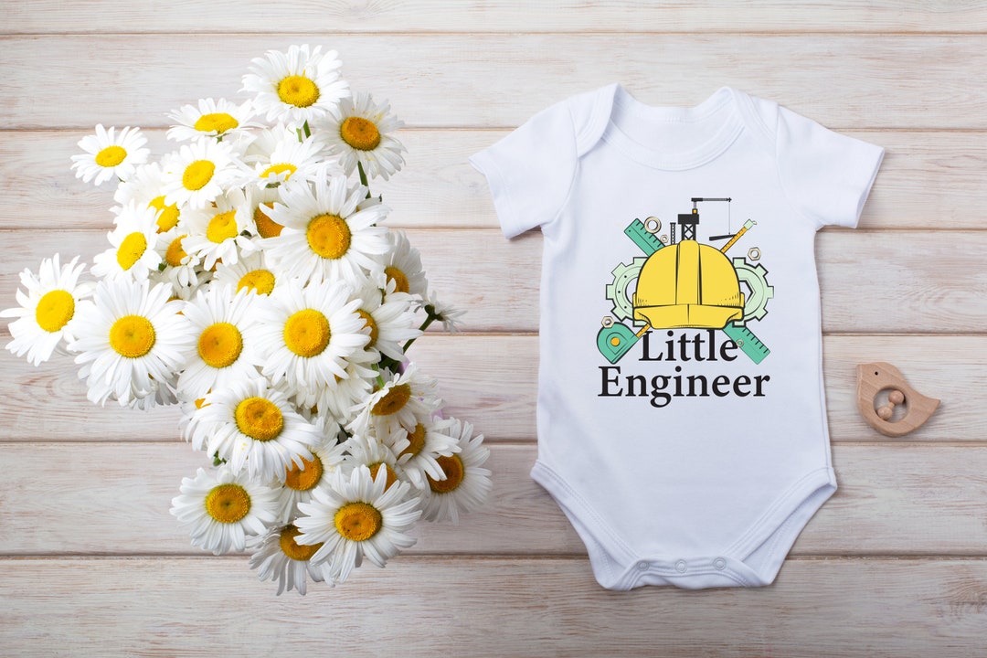 Little Engineer Onesie® Cute Baby Engineer Graphic Onesie® Hardhat ...