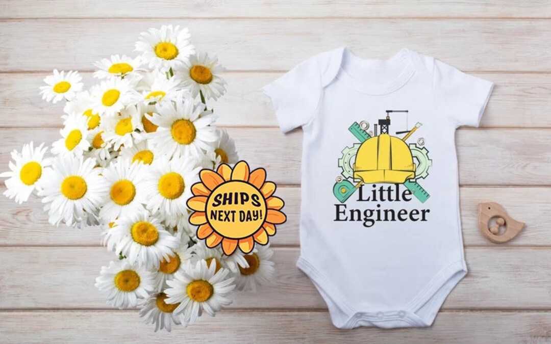 Little Engineer Onesie® Cute Baby Engineer Graphic Onesie® Hardhat ...