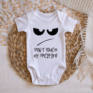 Don't Touch My Pacifier Onesie® Angry Face Onesie® - Etsy