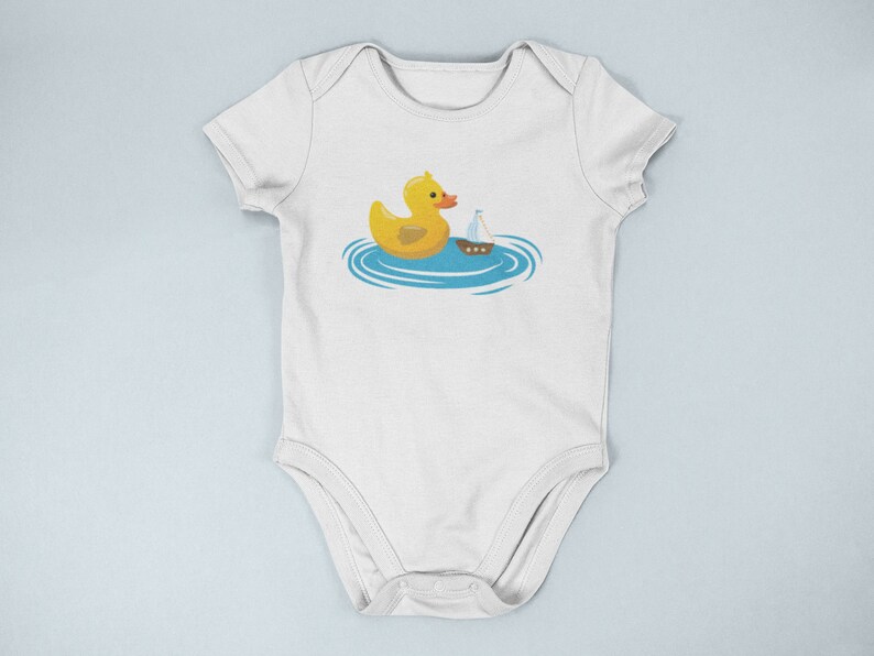 Rubber Ducky Onesie® Floating Duck & Toy Ship Graphic Onesie® Toy ...